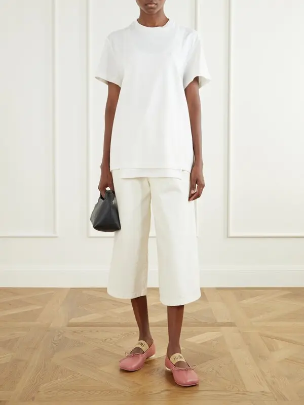 MAISON MARGIELA Leather Ballet Flats With Bow Detailing