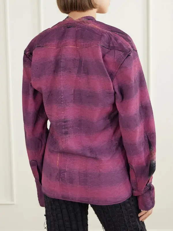 HAIKURE Checked Cotton Shirt - Pink