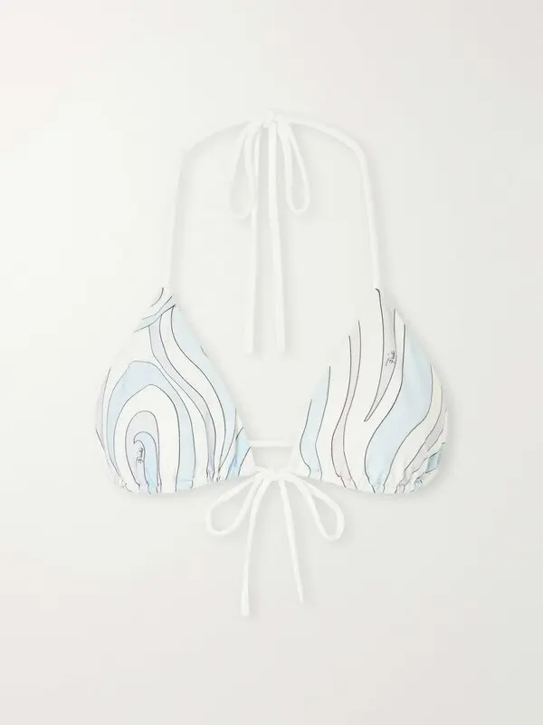 Emilio Pucci Printed Triangle Bikini Top