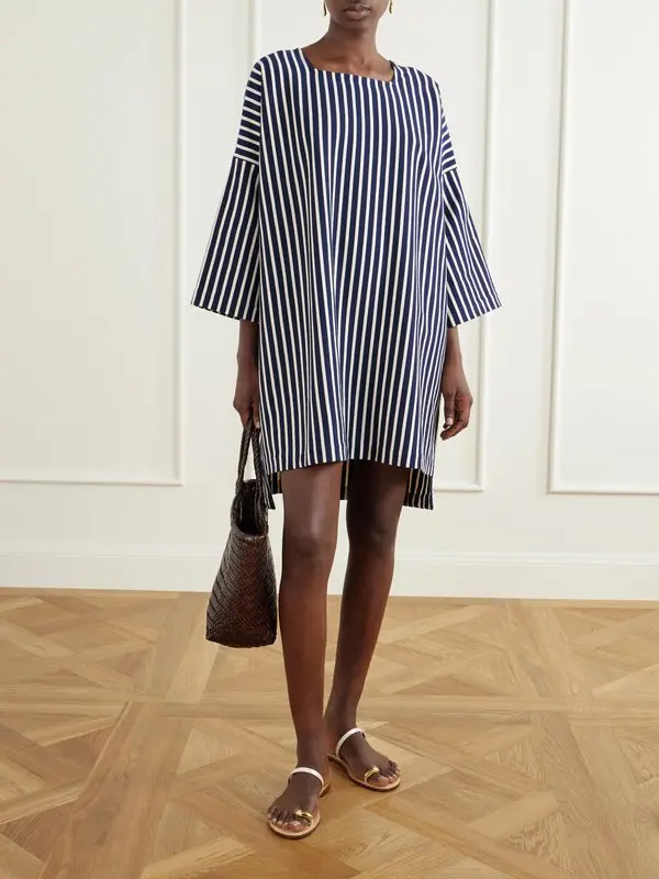 LES VACANCES D’IRINA Striped Mini Dress