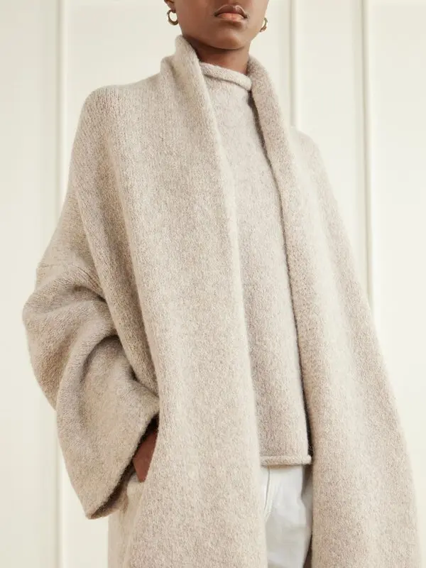 LAUREN MANOOGIAN Alpaca-blend Shawl Collar Cardigan