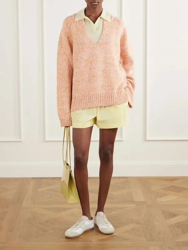 SANDERLAK Melange Alpaca And Wool-blend Sweater