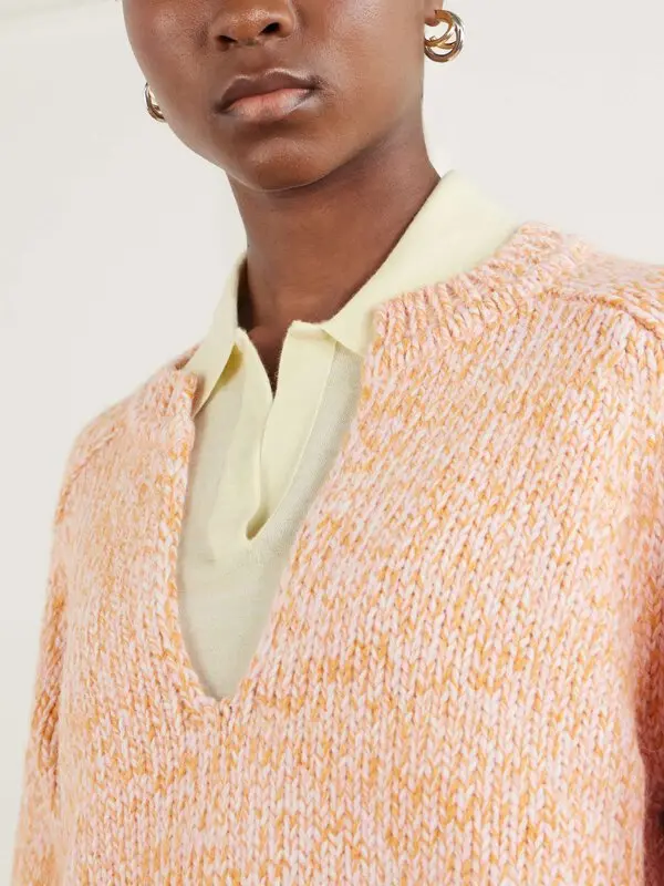 SANDERLAK Melange Alpaca And Wool-blend Sweater