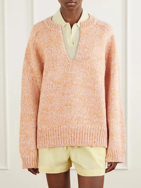 SANDERLAK Sandrlak Melange Alpaca And Wool-blend Sweater