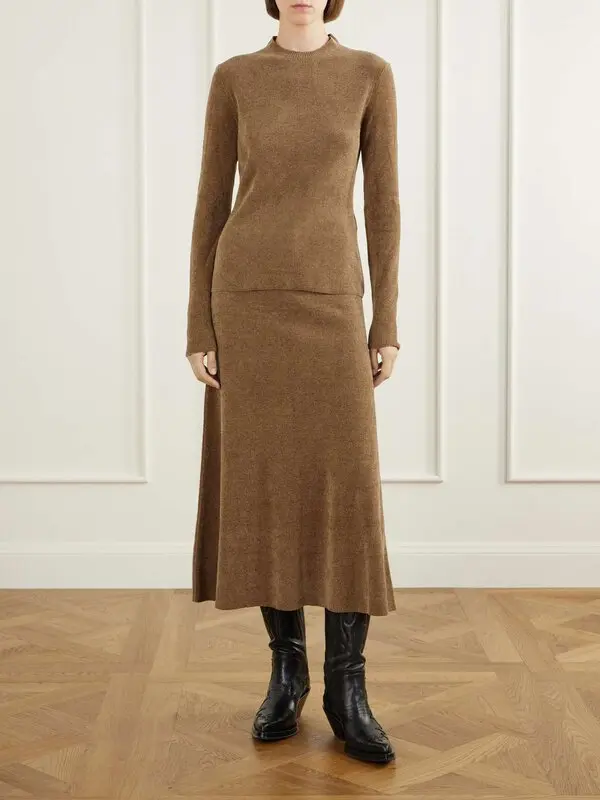 Gabriela Hearst Muir Ribbed Silk Maxi Skirt