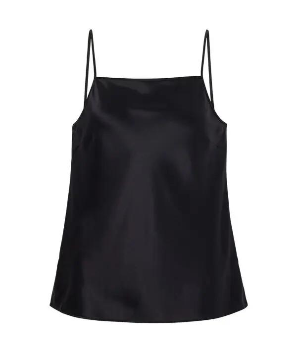 JOSEPH Cloe Silk-satin Top - Black