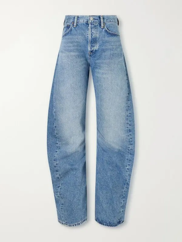 AGOLDE Spiral Mid-rise Wide-leg Jeans