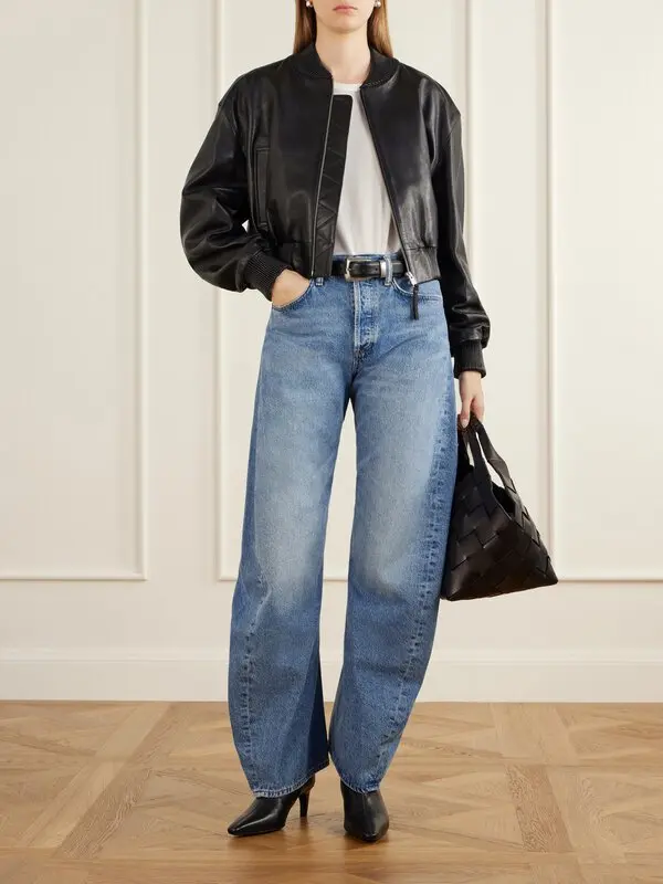 AGOLDE Spiral Mid-rise Wide-leg Jeans
