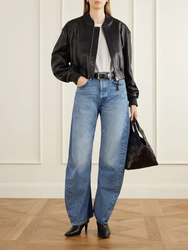 AGOLDE Spiral Mid-rise Wide-leg Jeans