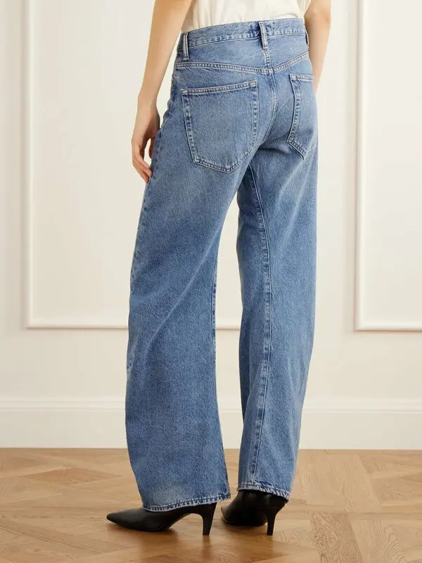 AGOLDE Spiral Mid-rise Wide-leg Jeans