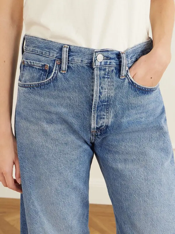 AGOLDE Spiral Mid-rise Wide-leg Jeans