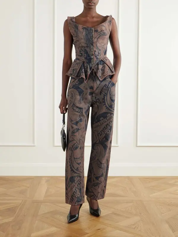 VIVIENNE WESTWOOD Printed Organic Denim Cami