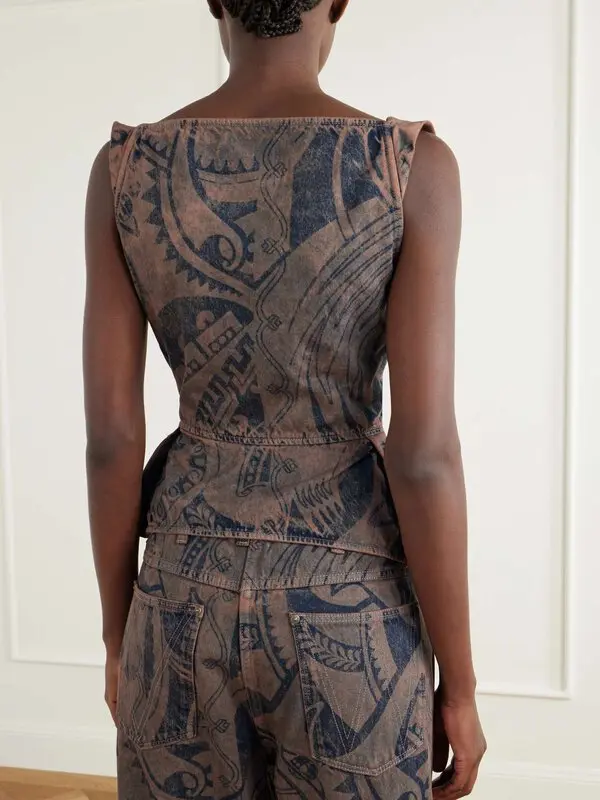 VIVIENNE WESTWOOD Printed Organic Denim Cami