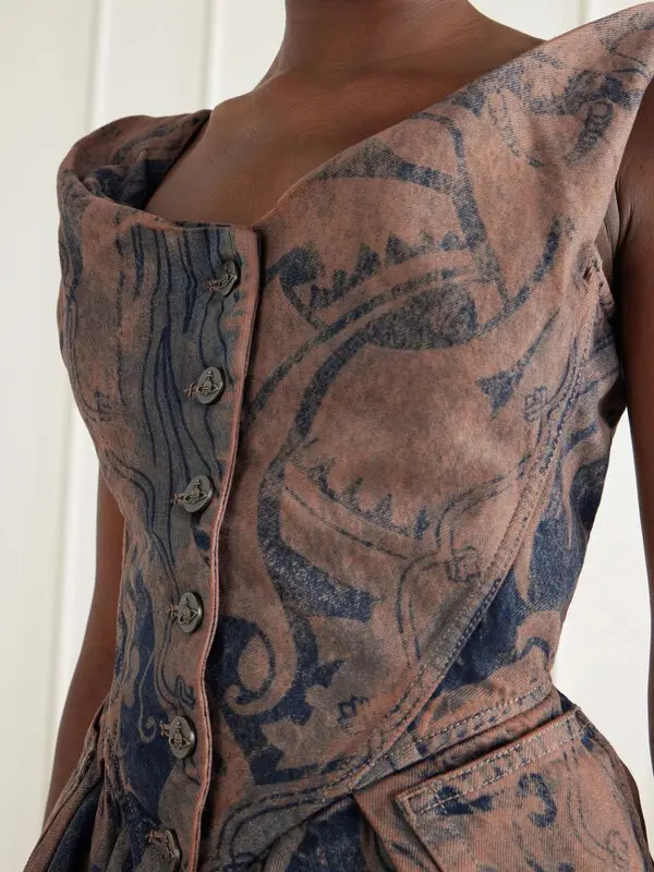 VIVIENNE WESTWOOD Printed Organic Denim Cami