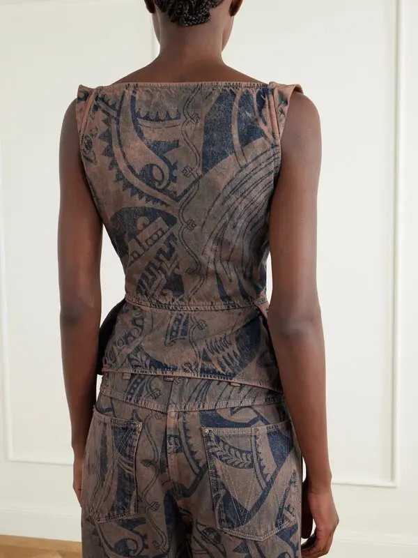 VIVIENNE WESTWOOD Printed Organic Denim Cami