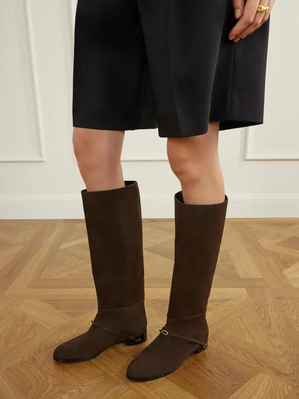 Jennifer Chamandi Thierry Suede Knee-high Boots