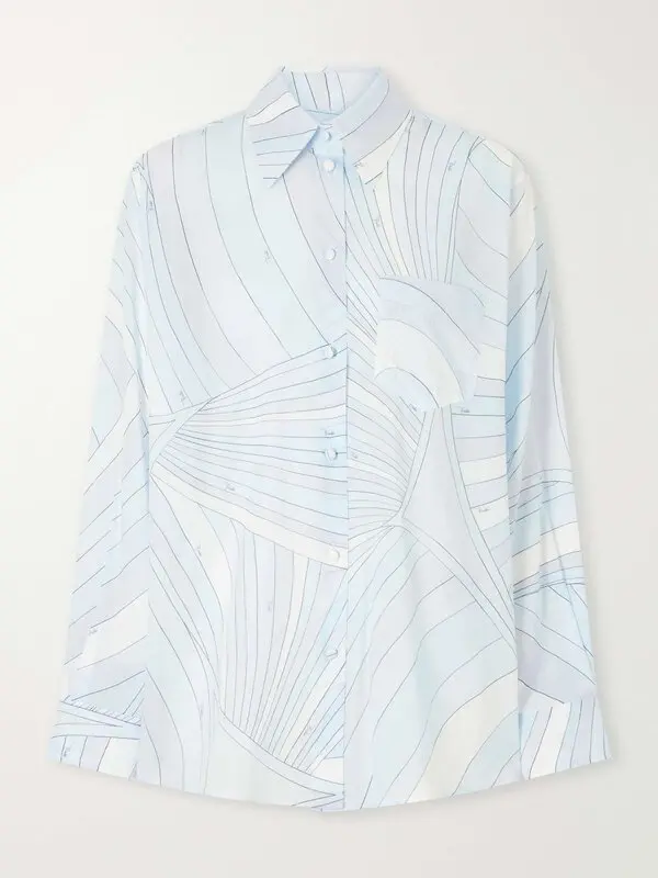 Emilio Pucci Printed Cotton-muslin Shirt