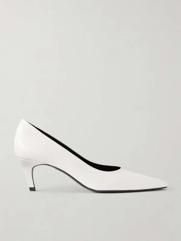 JUDE Blade 60 Leather Pumps - White