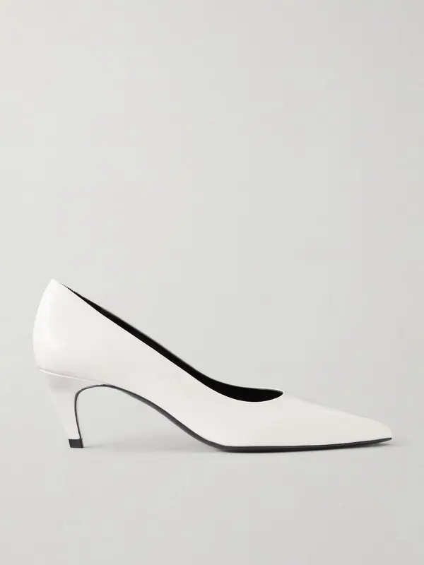 JUDE Blade 60 Leather Pumps - White