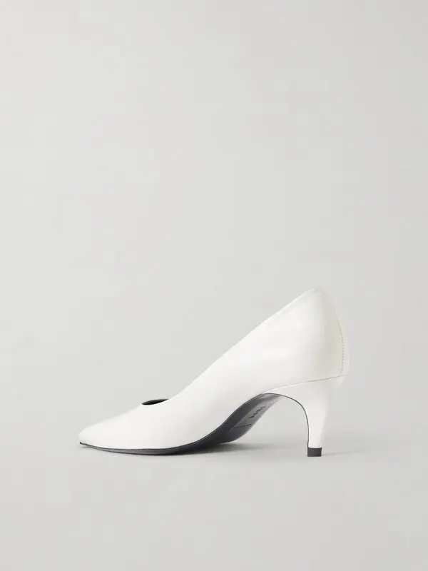 JUDE Blade 60 Leather Pumps - White
