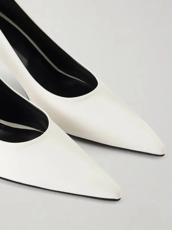 JUDE Blade 60 Leather Pumps - White