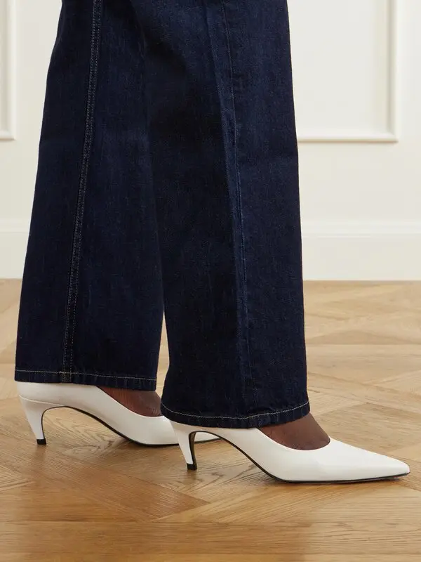 JUDE Blade 60 Leather Pumps - White