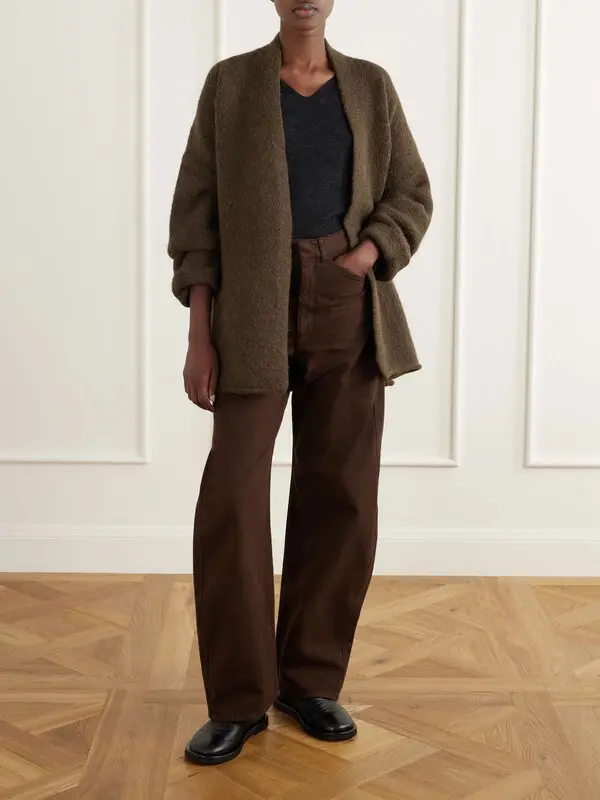 LAUREN MANOOGIAN Coto Belted Alpaca-blend Cardigan