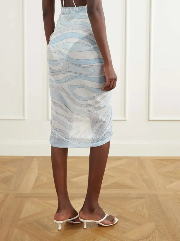 Emilio Pucci Printed Cotton-voile Kaftan
