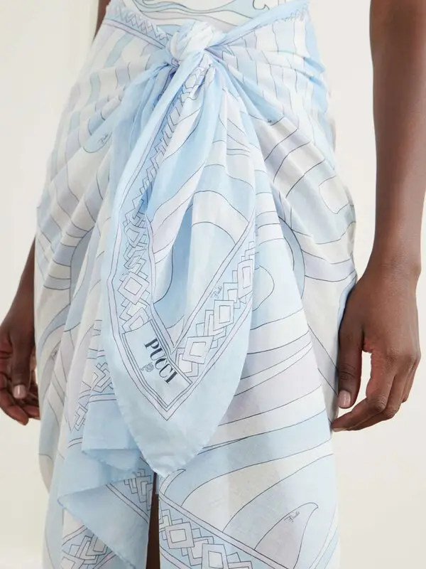Emilio Pucci Printed Cotton-voile Kaftan