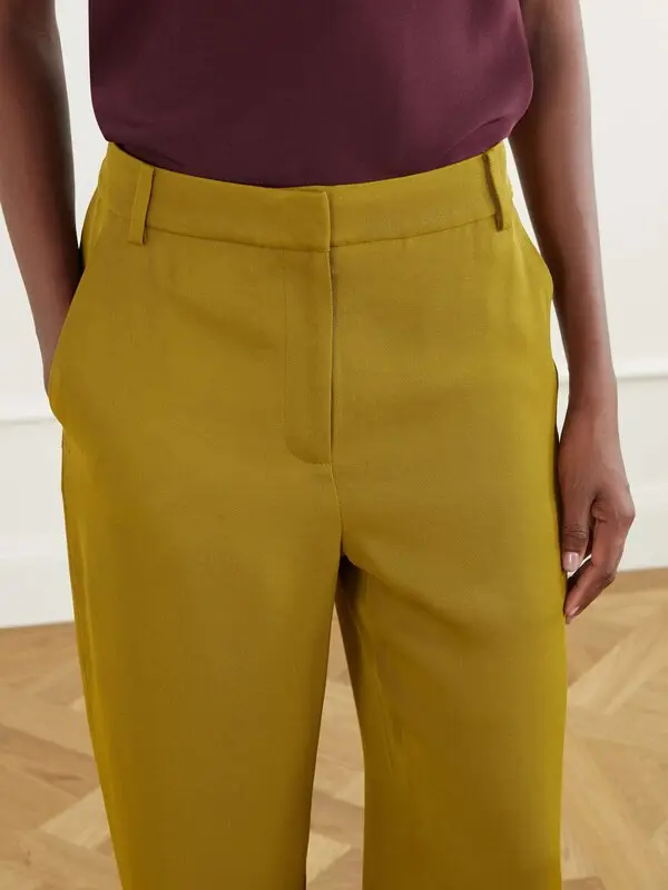 Tibi Grace Satin-twill Tapered Pants