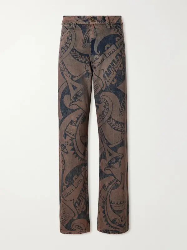 VIVIENNE WESTWOOD Ranch Printed Organic Jeans - Brown