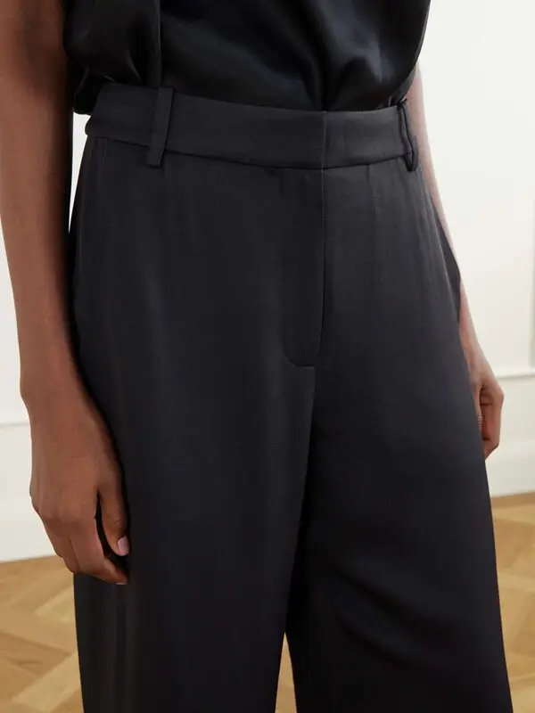 Tibi Grace Satin-twill Tapered Pants