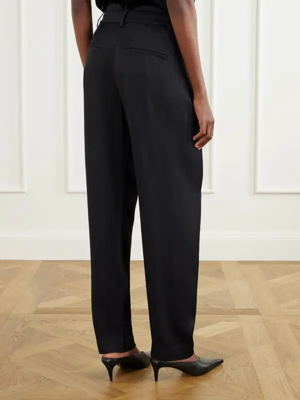 Tibi Grace Satin-twill Tapered Pants