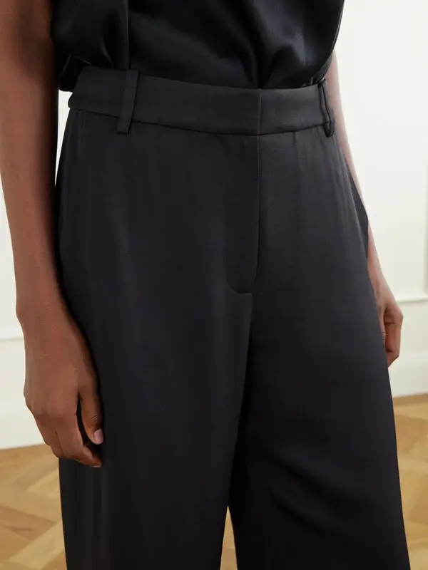 Tibi Grace Satin-twill Tapered Pants
