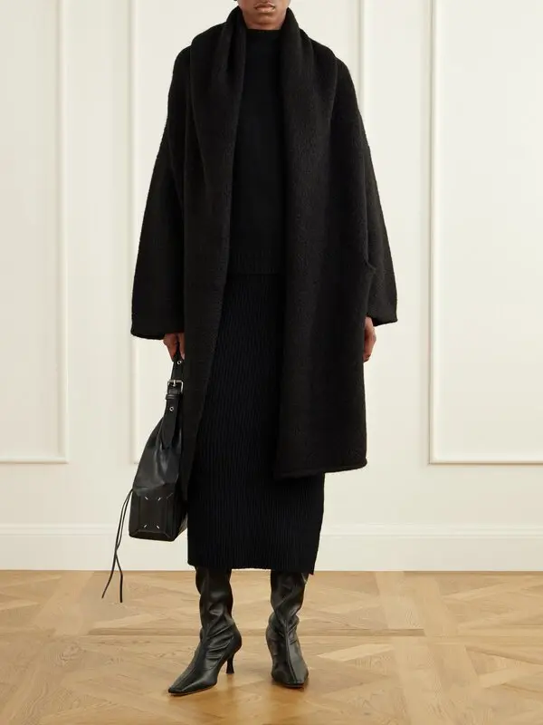 LAUREN MANOOGIAN Alpaca-blend Coat - Black