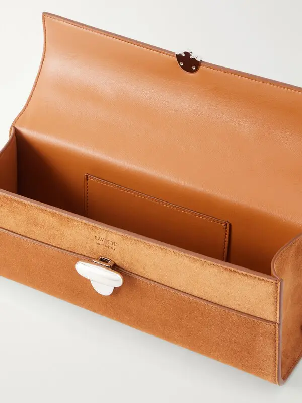 Savette Slim Pochette Suede Tote