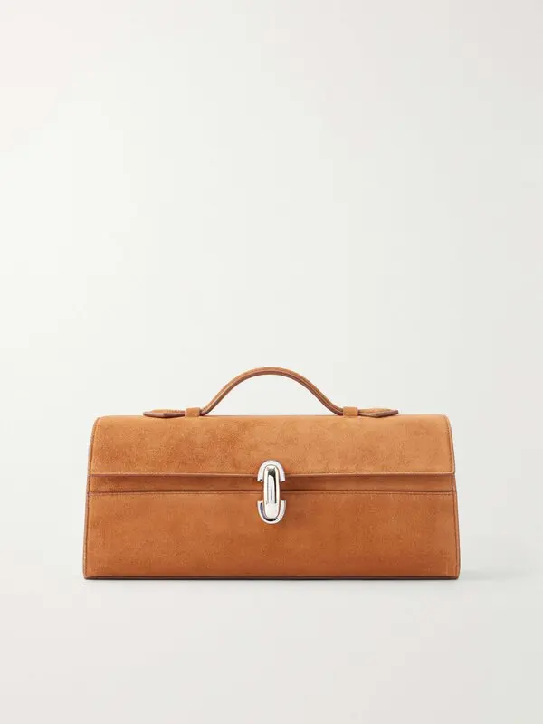 Savette Slim Pochette Suede Tote