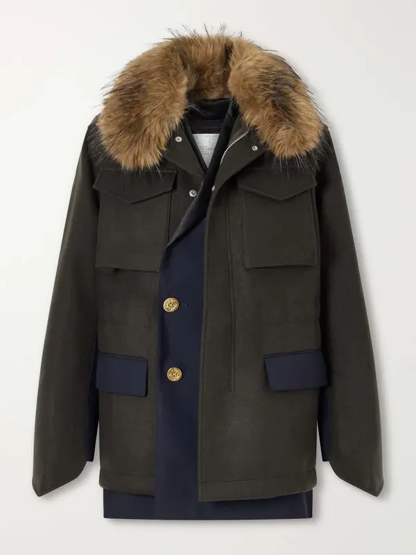 Sacai Layered Wool Coat
