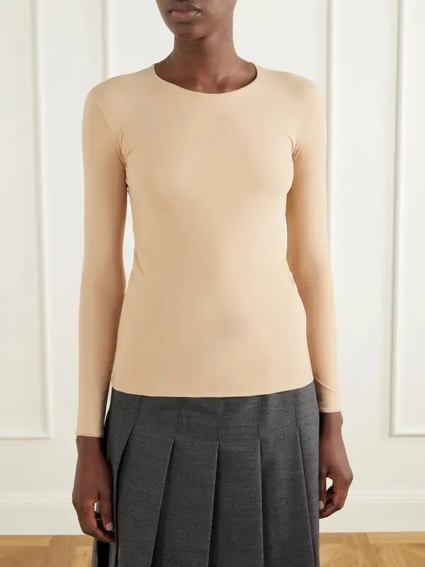 JIL SANDER Stretch T-shirt - Neutrals