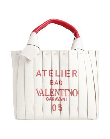 Valentino Garavani Handbag Textile Fibers, Leather - Ivory