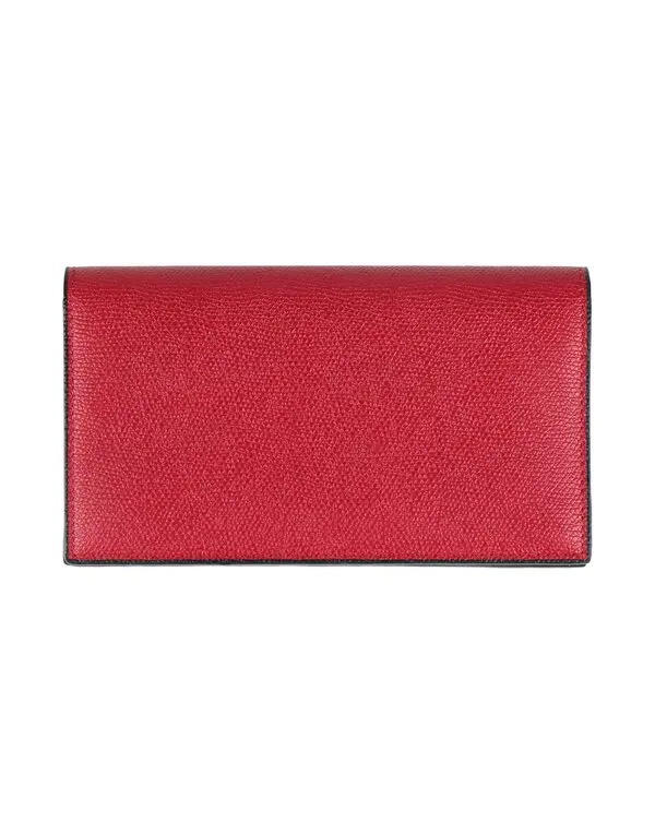 VALEXTRA Wallet Leather - Red