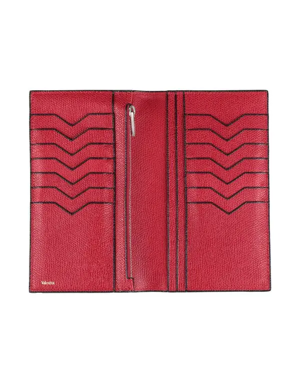 VALEXTRA Wallet Leather - Red
