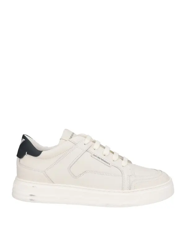 Emporio Armani Sneakers Cream Size Soft Leather