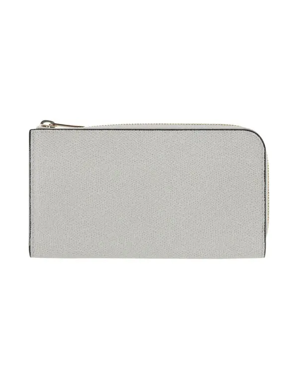 VALEXTRA Wallet Calfskin - Light Grey