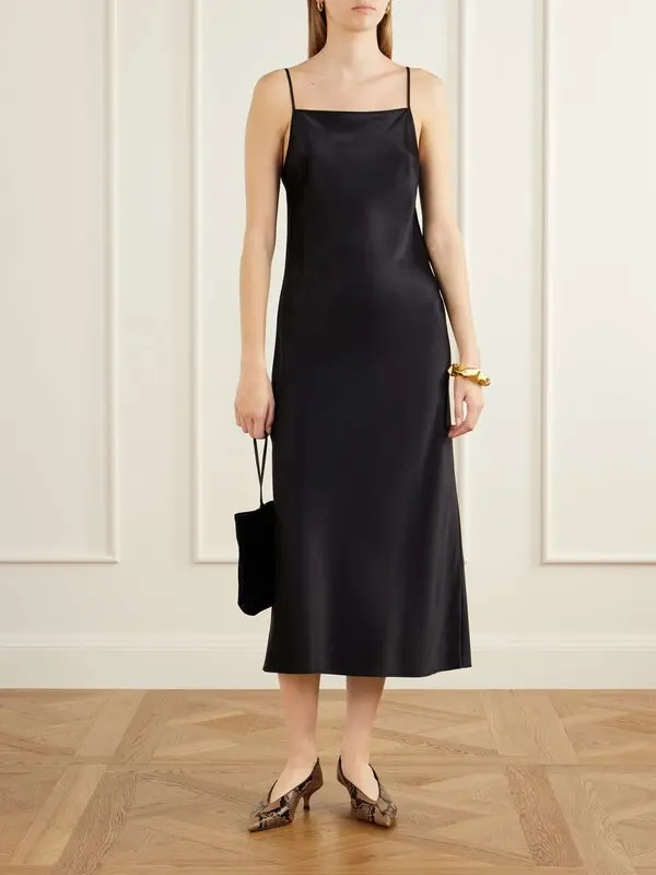 JOSEPH Cloe Silk-satin Maxi Dress