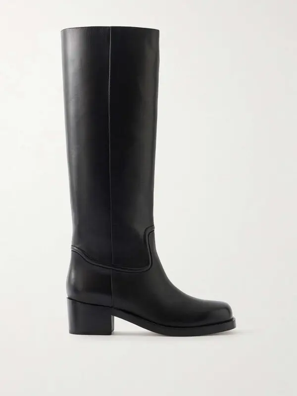 Gabriela Hearst Marion 35 Leather Knee Boot - Black
