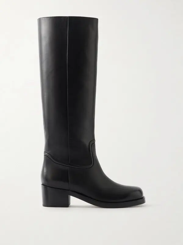 Gabriela Hearst Marion Leather Knee Boots - Black