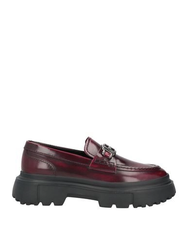 Hogan Loafers Burgundy Size Leather - Red