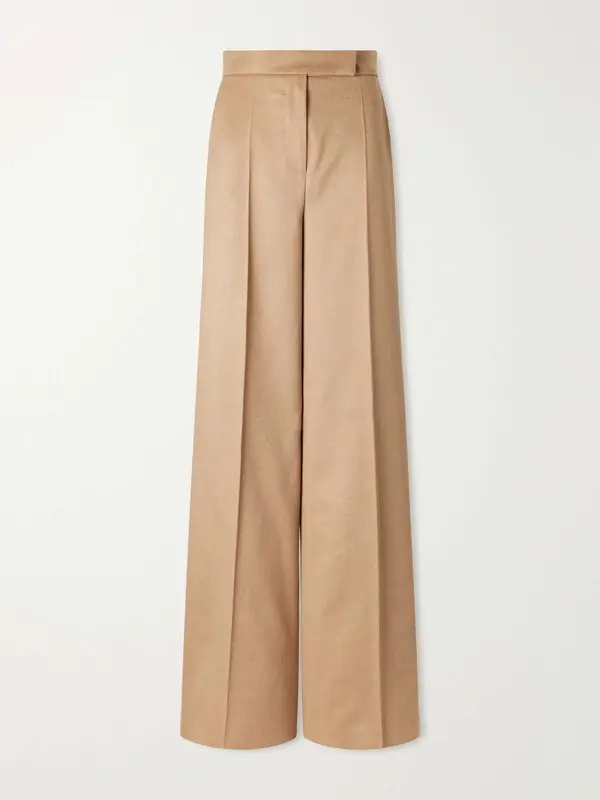 Max Mara Wool Wide-leg Pants - Camel