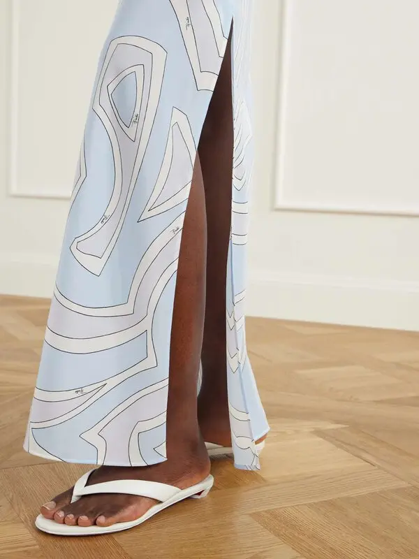 Emilio Pucci Printed Silk Crepe De Chine Maxi Dress